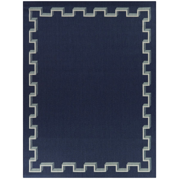 Balta Tapis intérieur / extérieur bleu foncé Samina - Wayfair Canada